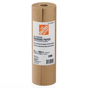 Pratt Retail Specialties 0.75 ft. x 180 ft. Brown Masking Paper Drop ...