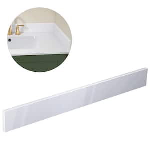 NTQ Nmki 60 in. Solid Surface Vanity Backsplash 2-Piece 30 in. Bathroom ...