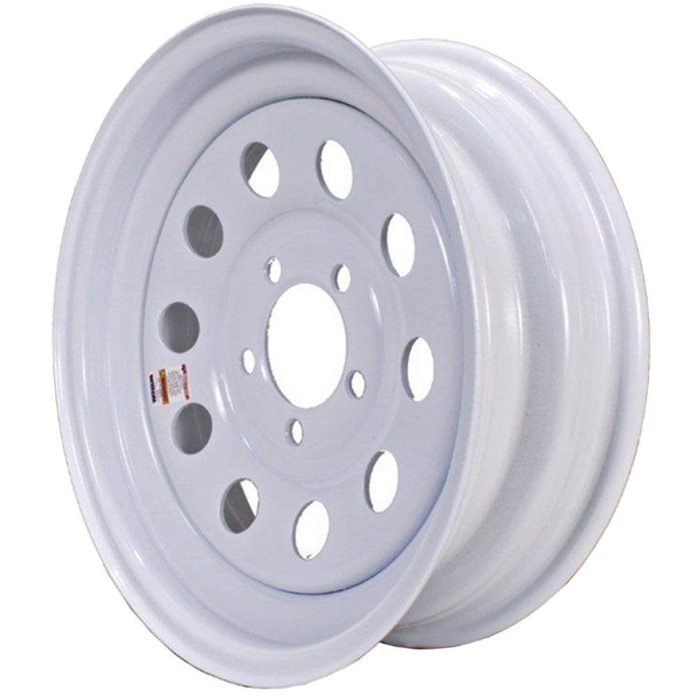 LOADSTAR 2040 lb. Load Capacity White with Stripe Modular Steel Wheel ...