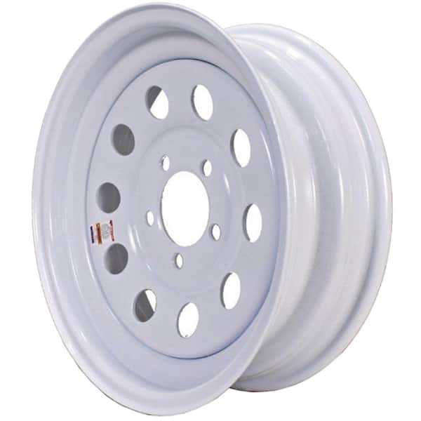 LOADSTAR 2040 lb. Load Capacity White with Stripe Modular Steel Wheel ...