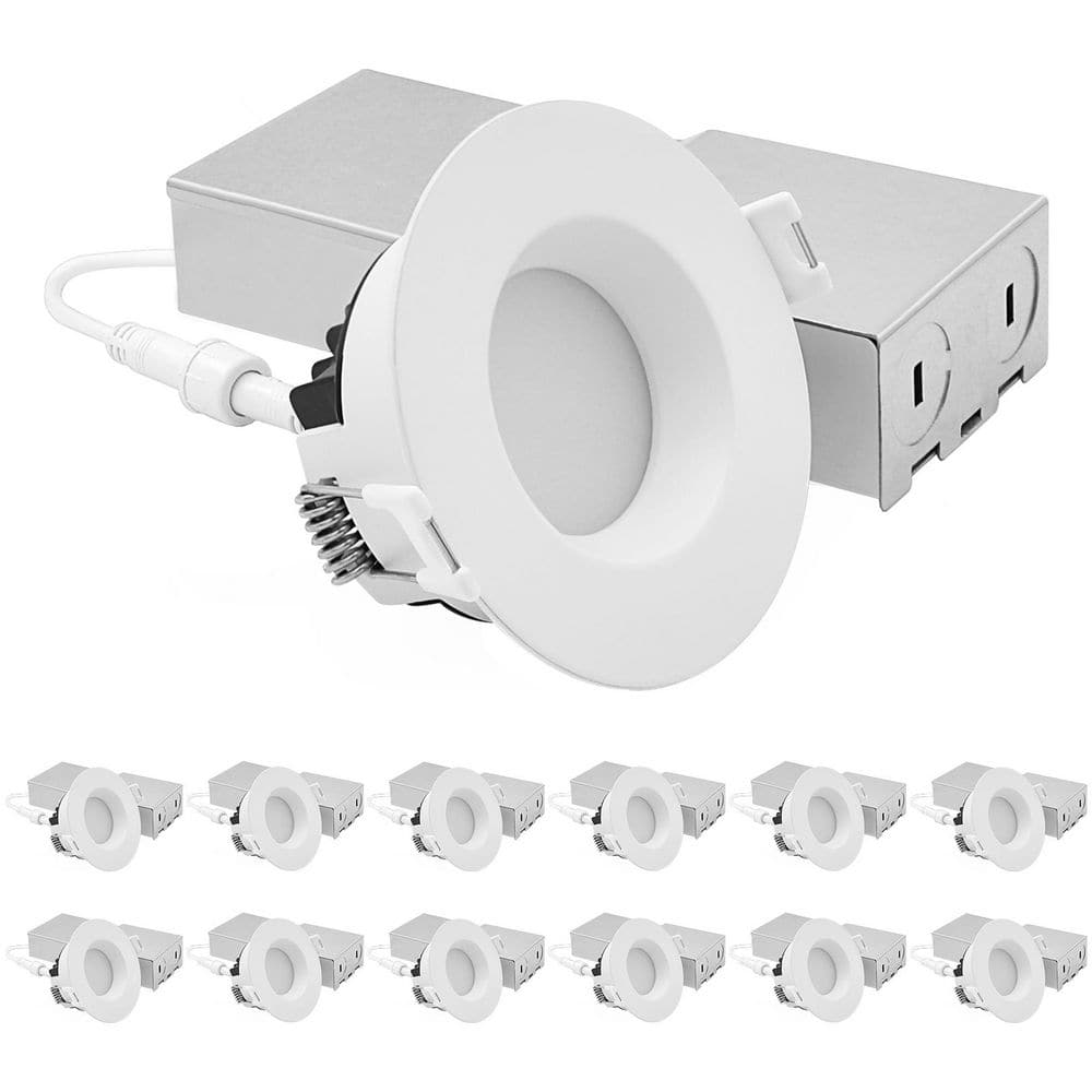 LUXRITE 3 in. Integrated LED Regressed Mini Panel light, 5CCT, 9/12W ...