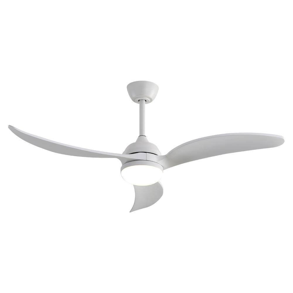Keazile Balor 52 in. Indoor White Ceiling Fan with Remote Control and ...
