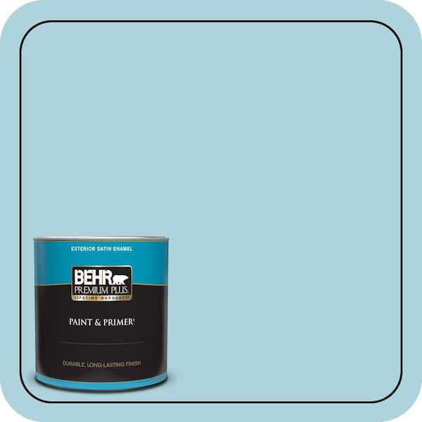 BEHR PREMIUM PLUS 1 qt. #MQ4-55 Balboa Satin Enamel Exterior Paint ...