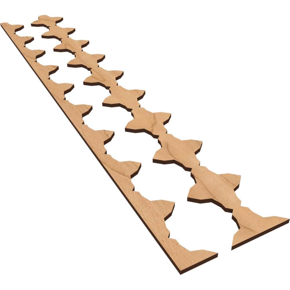 Ekena Millwork Pandora 47 in. H x 0.375 in. W Slatwall Panels in Maple ...