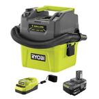 RYOBI ONE+ 18V Cordless 1 Gal. Wet/Dry Vacuum Kit with 4.0Ah Battery ...