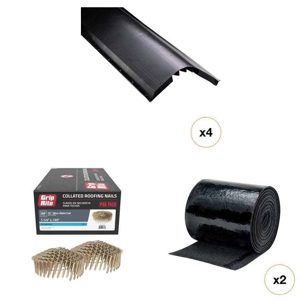 1-1/4 in. Roofing Nails (7,200), Starter Roll (33.3 ft.) & 12 in. x 48 ...
