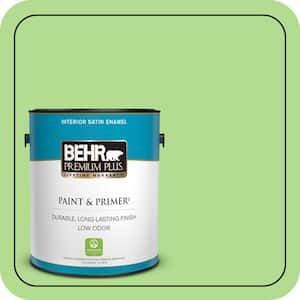 BEHR PREMIUM PLUS 8 oz. #MQ4-46 Early Spring Flat Interior/Exterior ...