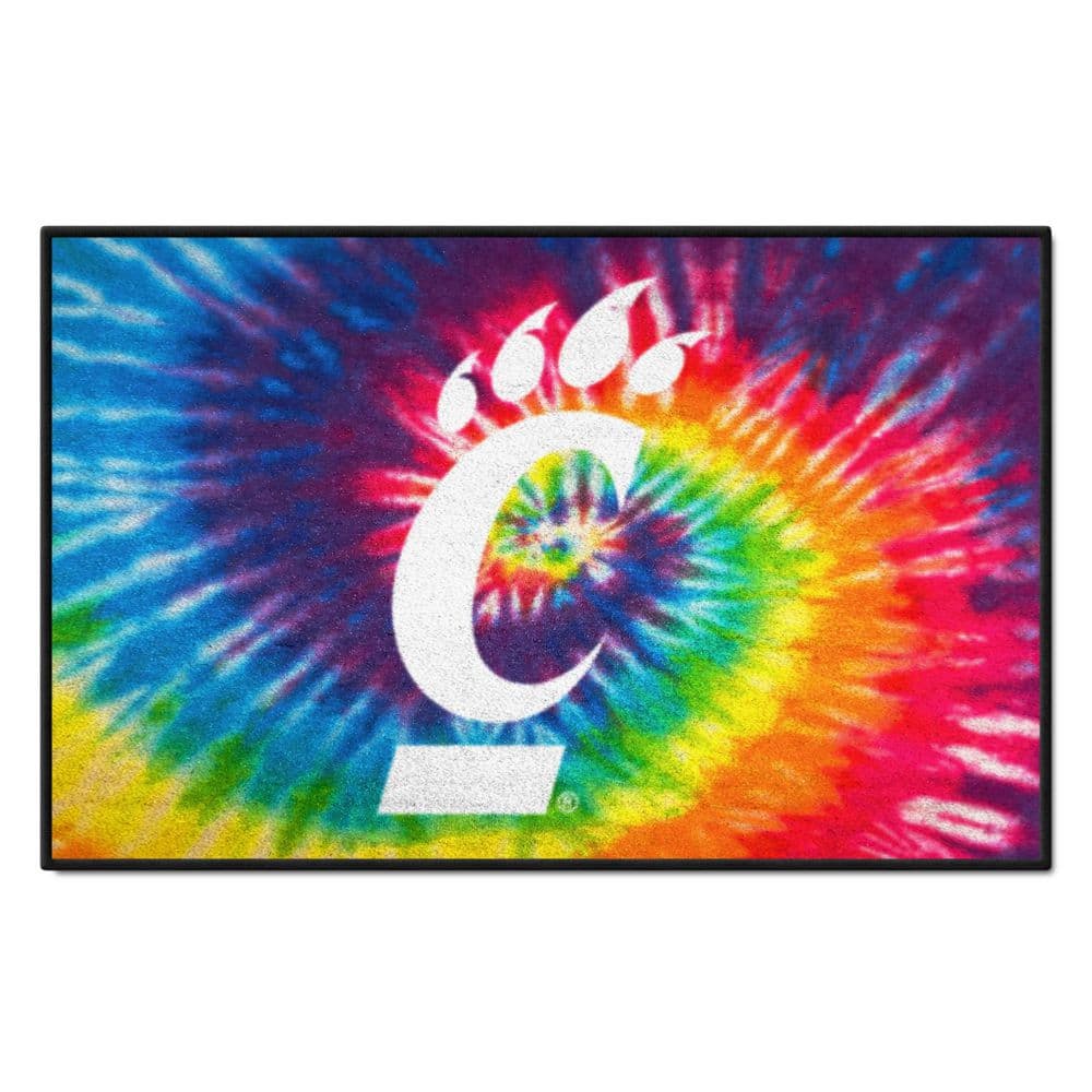 FANMATS Cincinnati Bearcats Tie Dye 19 in. x 30 in. Starter Mat Accent ...