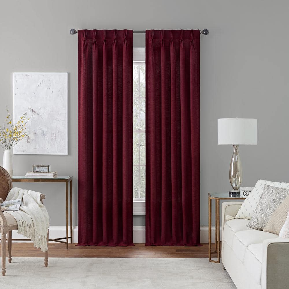 Waverly Serendipity Cabernet Solid Polyester 50 in. W x 95 in. L Light ...