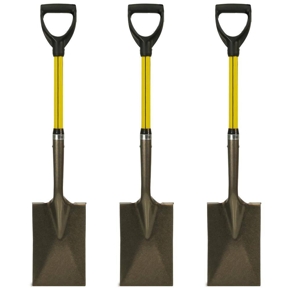 Nupla 27 in. Classic Fiberglass Garden Spade with Heavy Duty Blade and ...