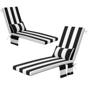 Pellebant 23 in. x 80 in. Polyester 2-Piece Deep Seating Outdoor Chaise ...