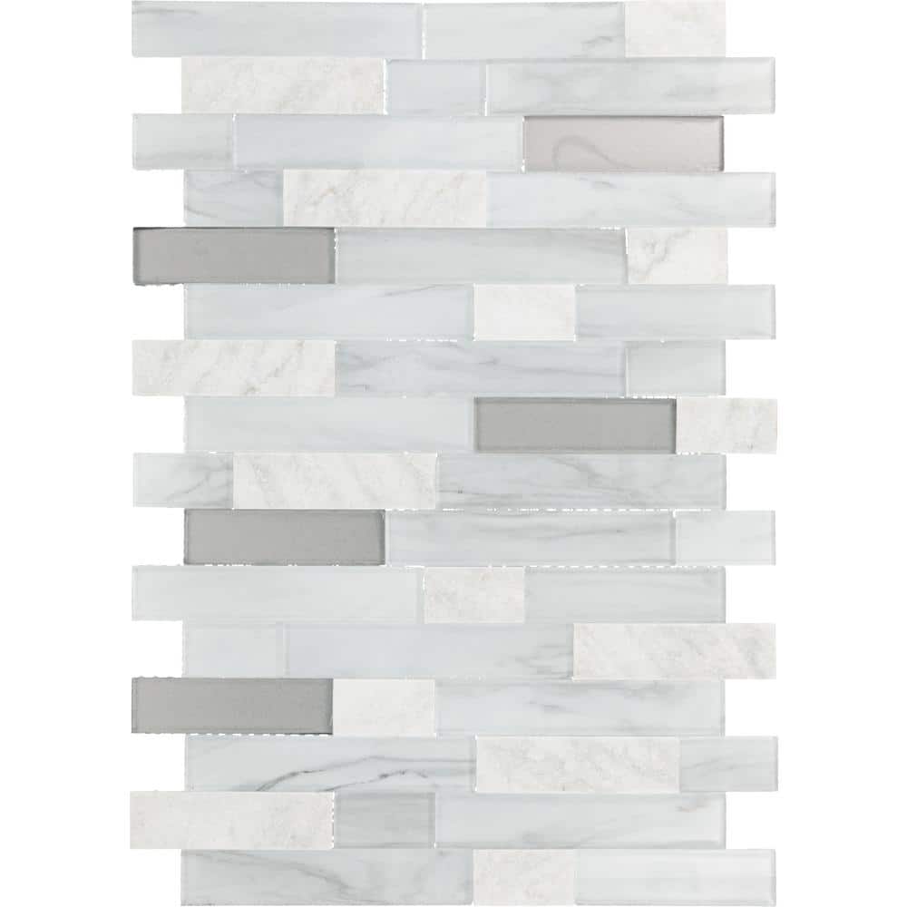 Reviews for Daltile Xpress Mosaix Perfect-Fit White Carrara 12 in. x 18 ...