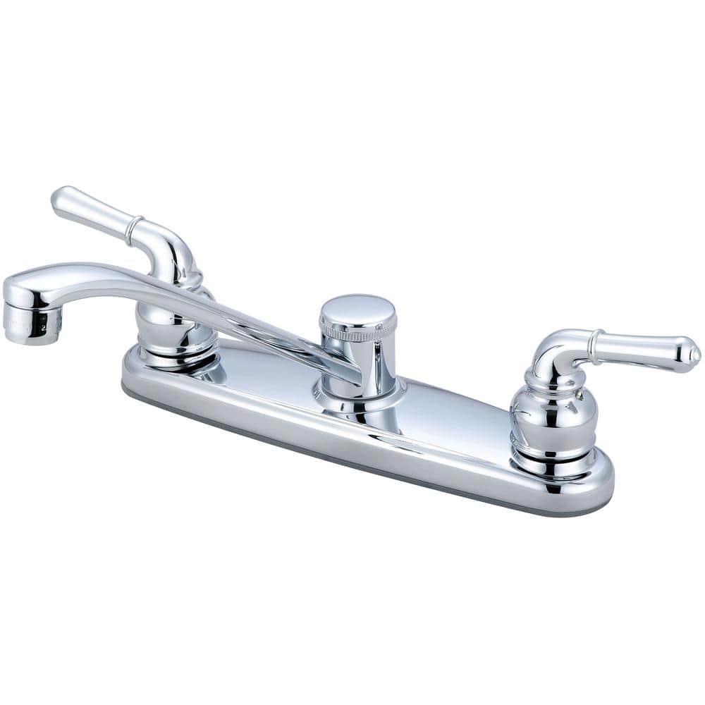 OLYMPIA Double Handle Standard Kitchen Faucet in Polished Chrome K-5160 ...