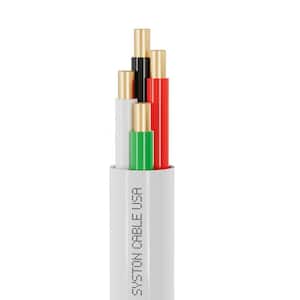 Syston Cable Technology 100 ft. 22 / 4 White CMP-Plenum Rated Fire Security Burglar Station ...