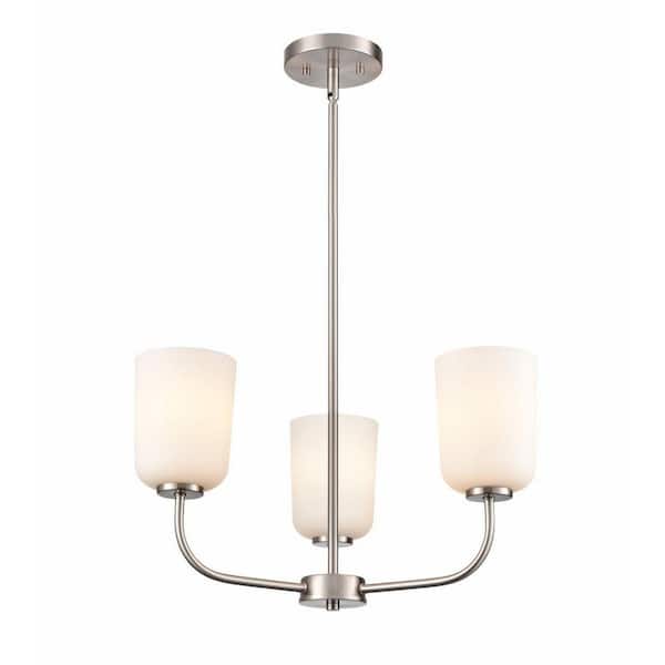 Millennium Lighting Laphia 3-Light Brushed Nickel Chandelier Ceiling ...