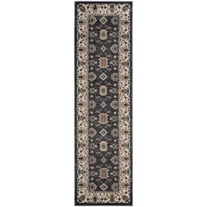 SAFAVIEH Lyndhurst Gray/Cream 2 ft. x 8 ft. Antique Speckled Floral ...