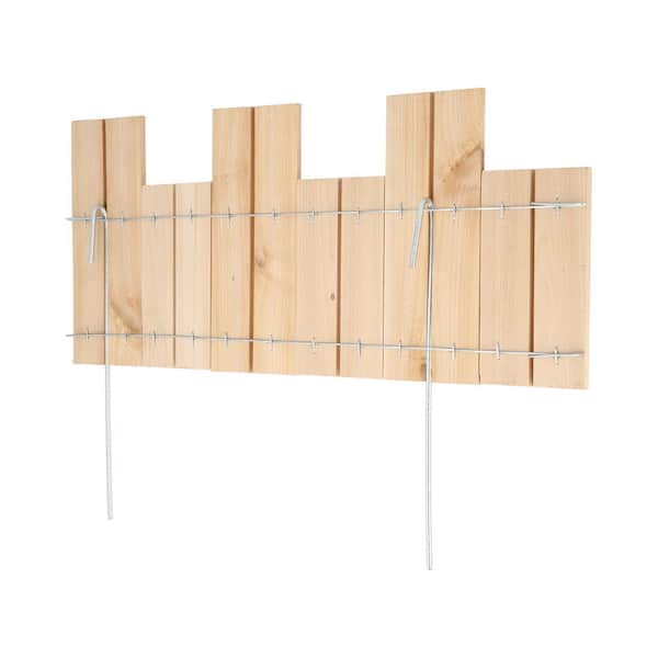 Vigoro 18 in. W x 7 in. H x 1 in. D Cedar Wood Landscape Edging RC42 ...