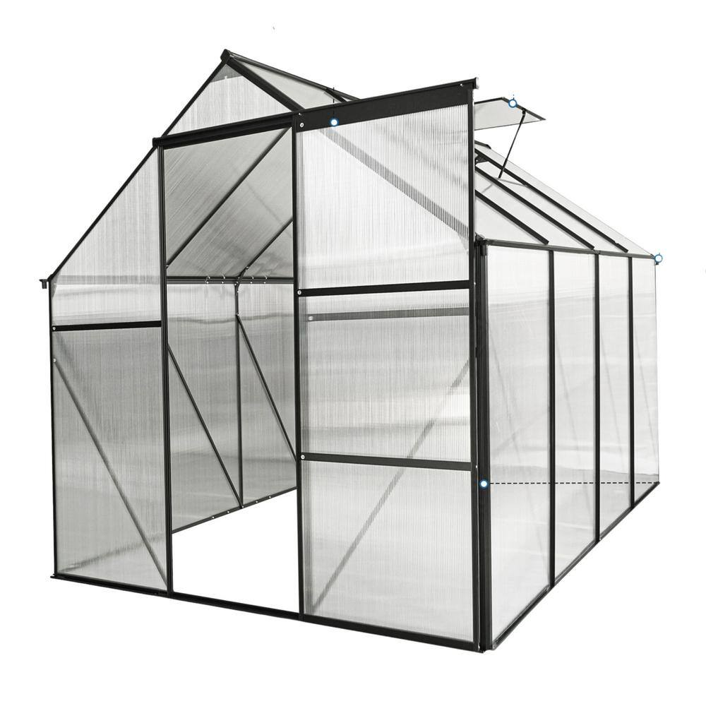 6 ft. D x 8 ft. W x 6 ft. H Polycarbonate Outdoor Greenhouse Raised ...