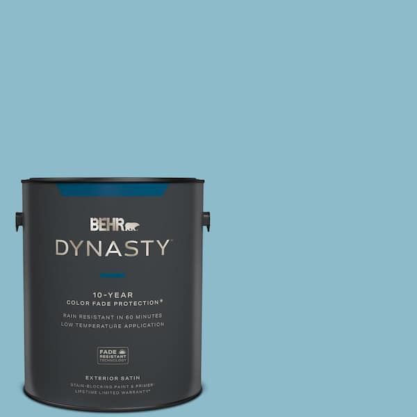 BEHR DYNASTY 1 gal. #S460-3 Blue Echo Satin Enamel Exterior Stain ...