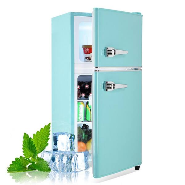 Reviews for JEREMY CASS 3.5 cu. ft. Retro Mini Refrigerator in Tiffany ...