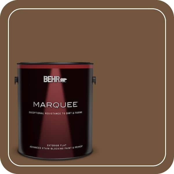 BEHR MARQUEE 1 gal. #MQ2-09 Clockworks Flat Exterior Paint & Primer ...