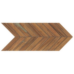 Ivy Hill Tile Everlasting Chevron Birch 4 in. x 0.33 in. Matte Wood ...