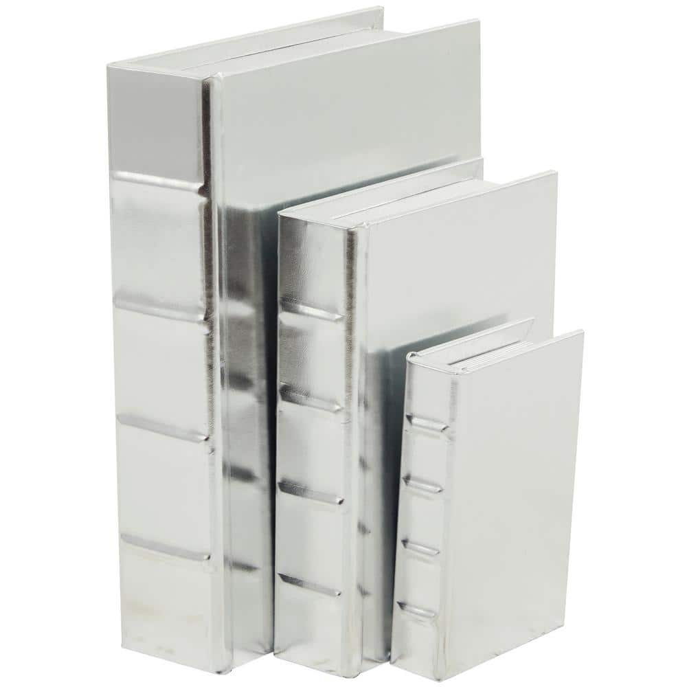 CosmoLiving by Cosmopolitan Rectangle Faux Leather Faux Book Box with ...