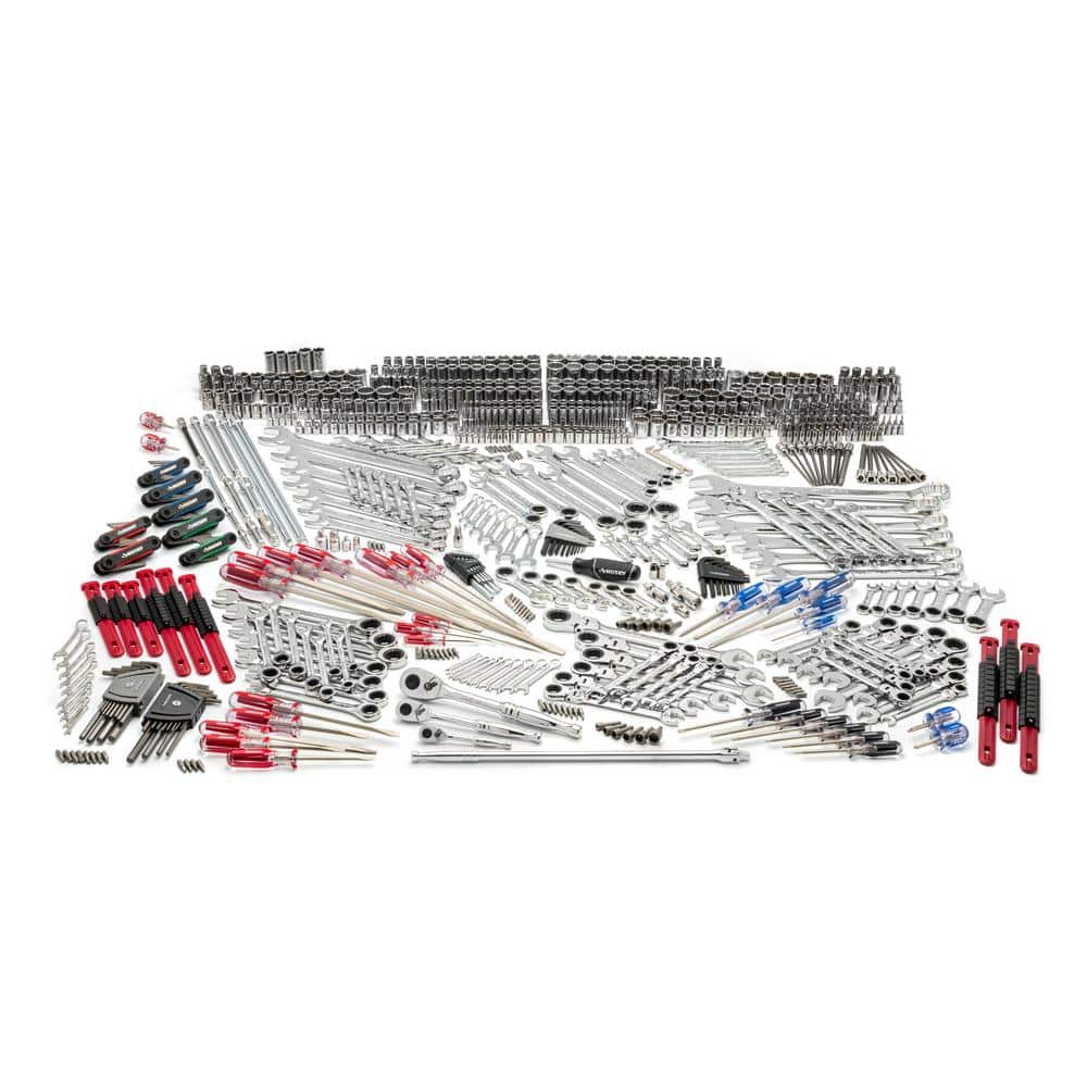 Husky 1/4 in., 3/8 in. and 1/2 in. Drive Master Mechanics Tool Set (830 ...