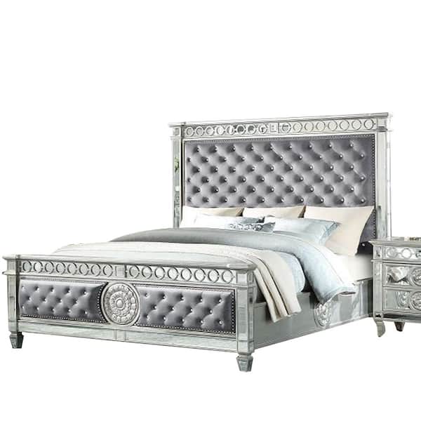 Acme Furniture Gray Wood Frame King Panel Bed BD02302EK - The Home Depot