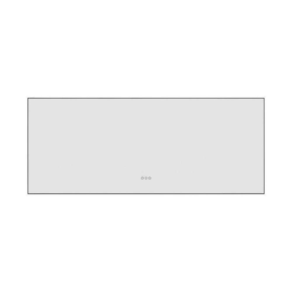 Interbath 84 in. W x 36 in. H Oversized Rectangular Framed Dimmable ...