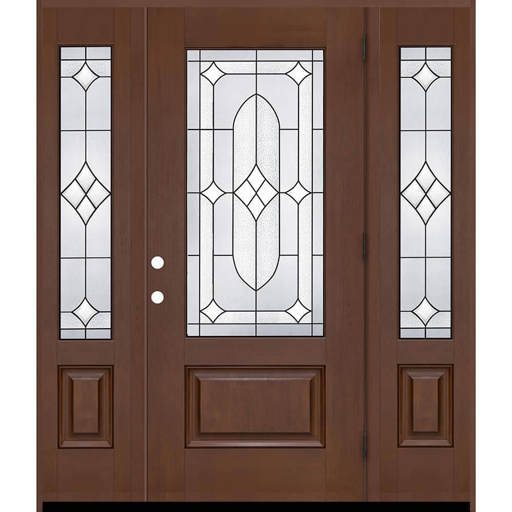 Steves & Sons Regency 64 in. x 80 in. 3/4L Axis Glass LHOS Chestnut ...