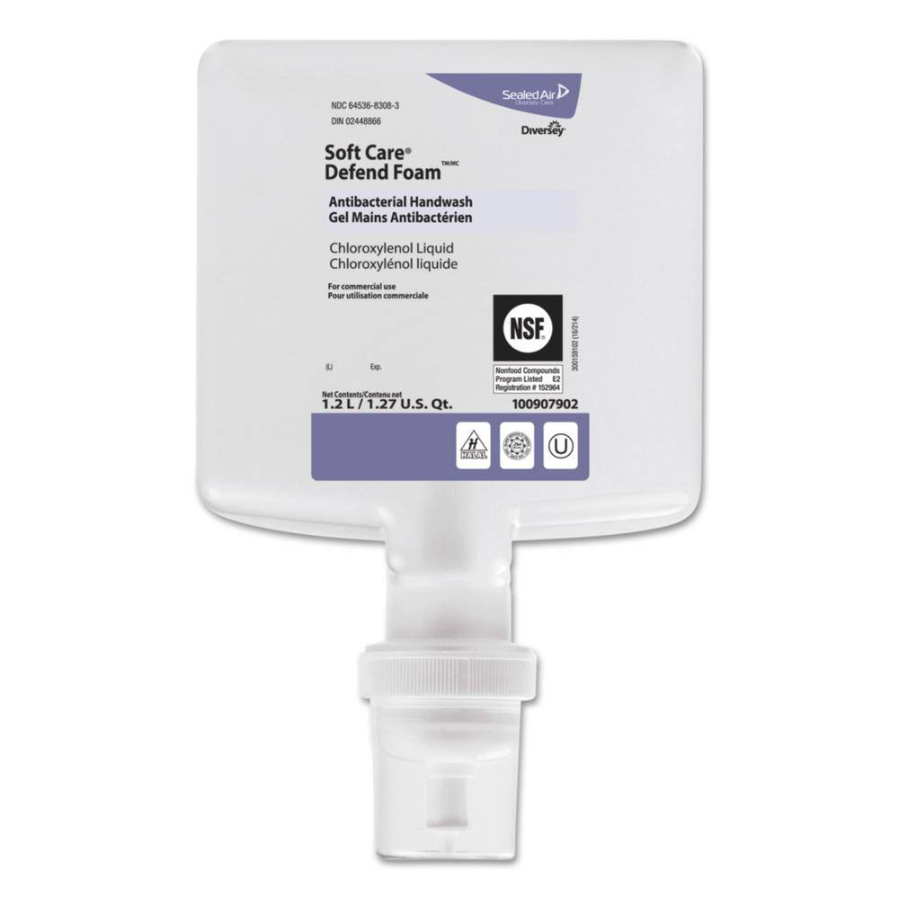 Diversey 1.2 l Refill Fragrance-Free Soft Care Defend Foam Handwash (6 ...
