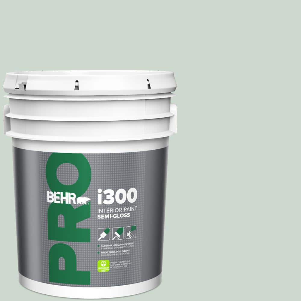 BEHR PRO 5 gal. #MQ3-21 Breezeway Semi-Gloss Interior Paint PR37005 ...