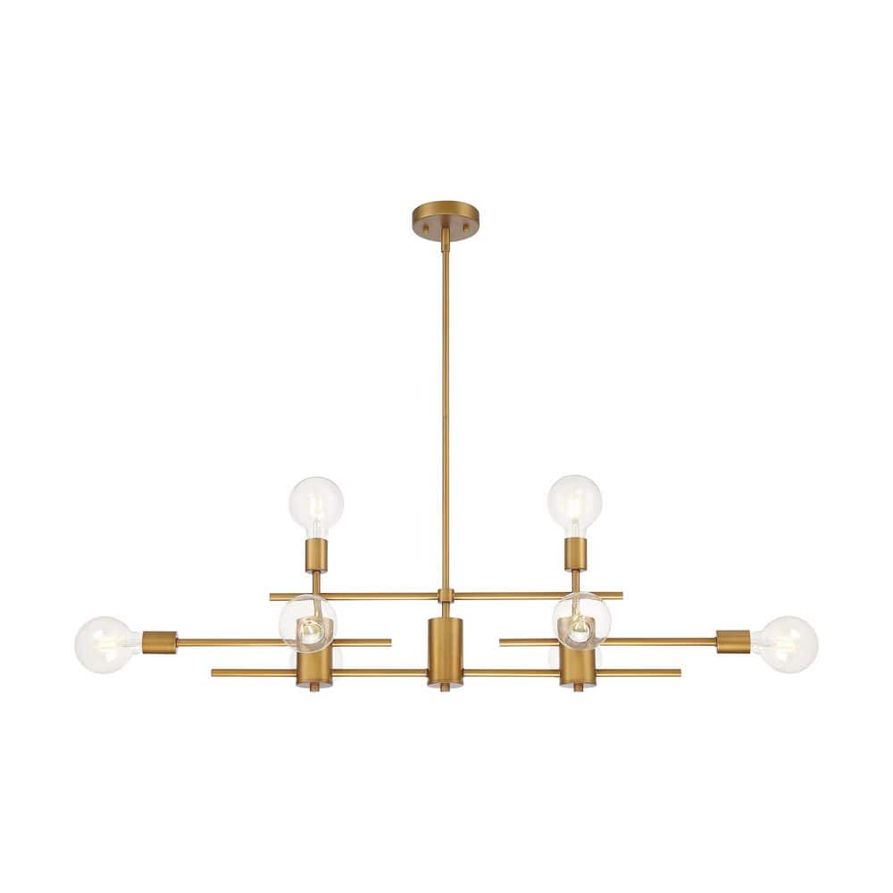 SATCO Delphi 8-Light Aged Gold Billiard Light 60/6872 - The Home Depot