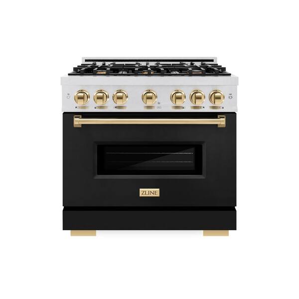 ZLINE Kitchen and Bath Autograph 36 in. Classic Dual Fuel Range with 6 ...