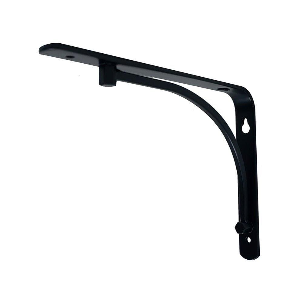 Everbilt 6 in. x 8 in. Black Steel Classic Arch Decorative Shelf ...
