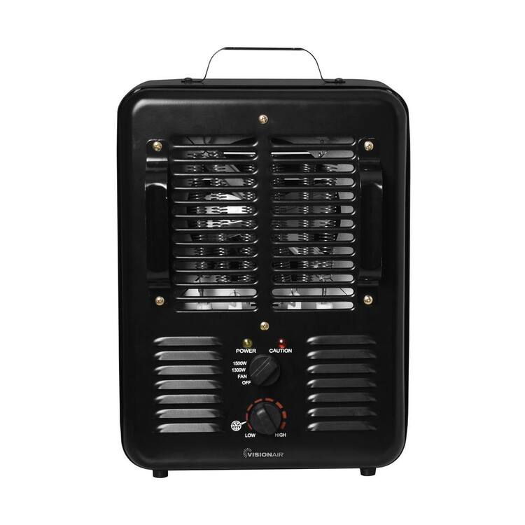 VISIONAIR 15 in. 1500-Watt/1300-Watt Milkhouse Electric Heater with 3 ...