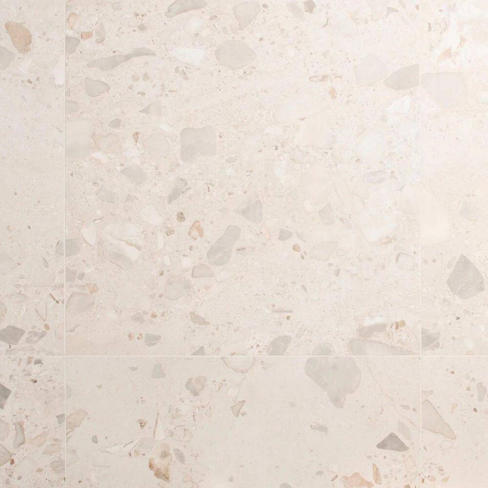Ivy Hill Tile Sarto Grande Cream 35 in. x 35 in. Terrazzo Look Semi ...