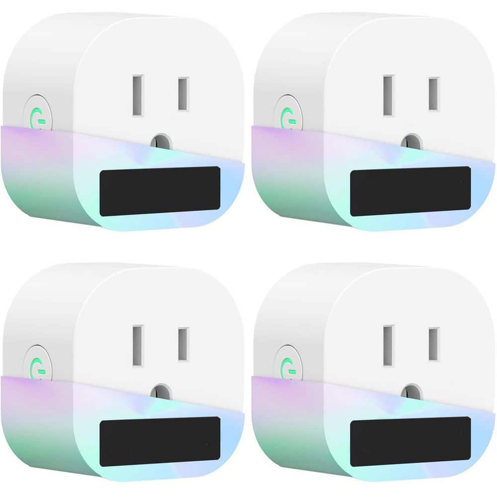 Aoibox 15 Amp 120 Volt Wi-Fi Smart Plug Grounding Outlet Voice App ...