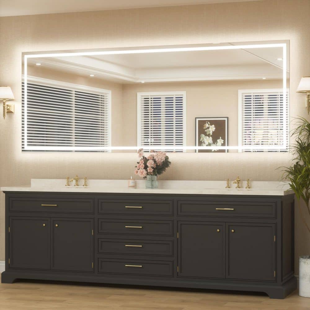 Reviews for TETOTE 96 in. W x 36 in. H Rectangular Frameless LED ...