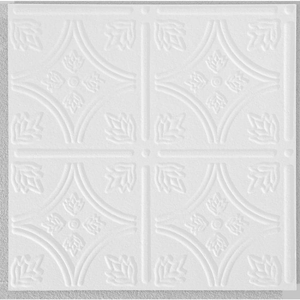Armstrong CEILINGS TINTILE Tongue and Groove White Ceiling Tile Sample ...