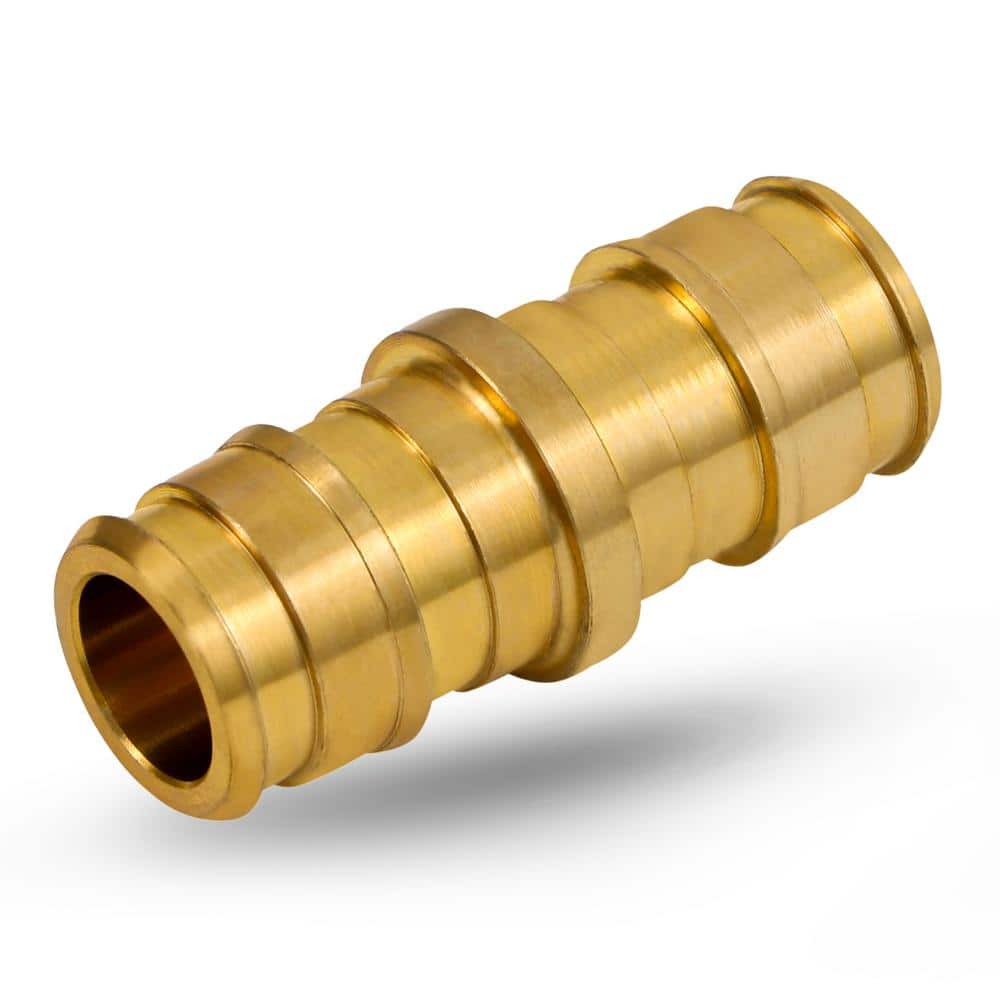 The Plumber's Choice 1/2 in. 90° PEX A Expansion Pex Coupling, Lead Free Brass for Use in Pex A ...