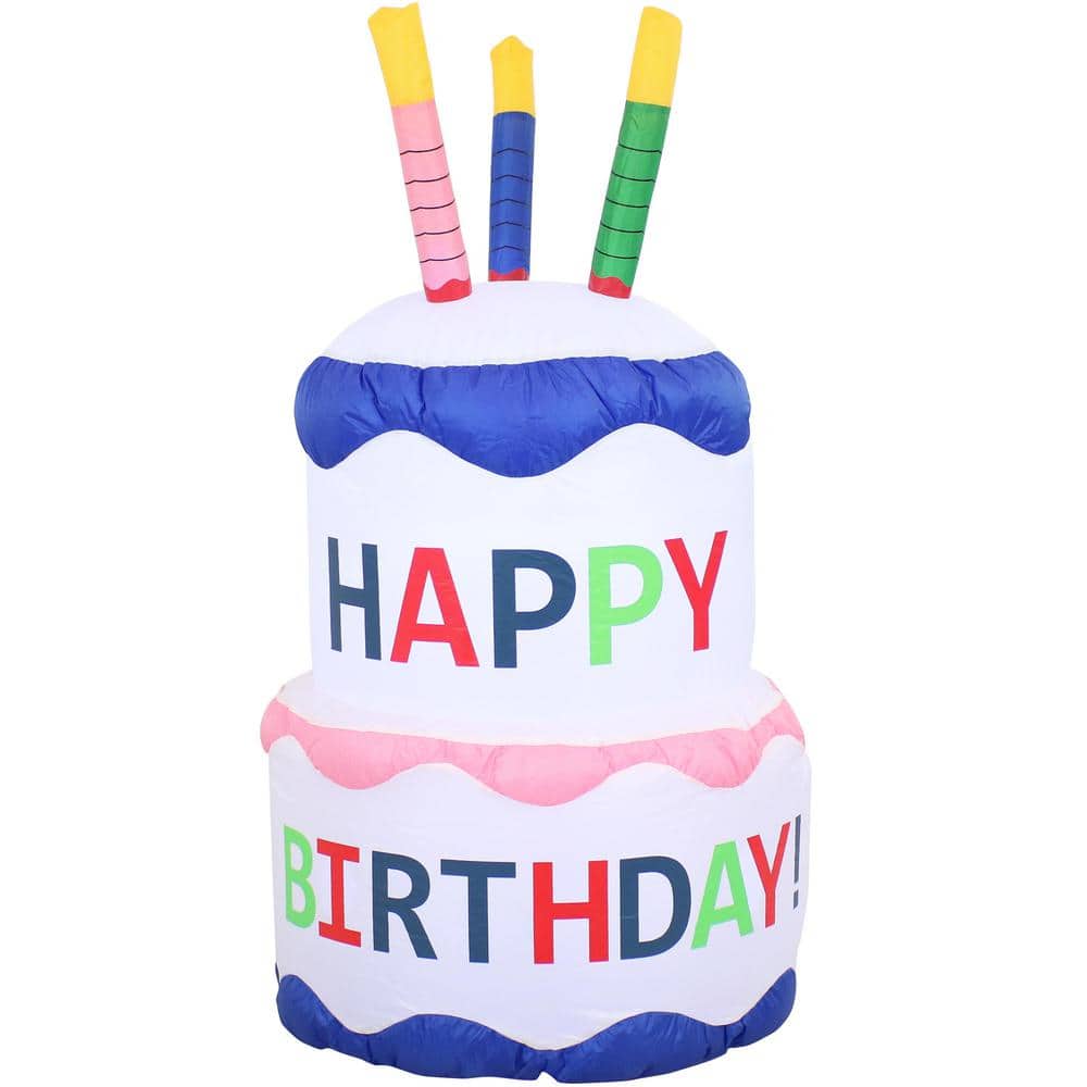 Sunnydaze Birthday Cake Outdoor Inflatable Decoration LDE-992 - The ...