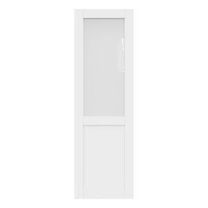 ARK DESIGN 30 in. x 96 in. 1/2 Lite Tempered Frosted Glass White Primed ...