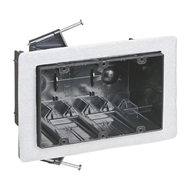 Carlon 3-Gang 54 cu. in. New Work Non-Metallic Vapor Tight Electrical ... Carlon 3-Gang 54 cu. in. New Work Non-Metallic Vapor Tight Electrical ...