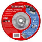 DIABLO 7 in. x 1/4 in. x 5/8-11 in. Metal Grinding Disc with Type 27 ...