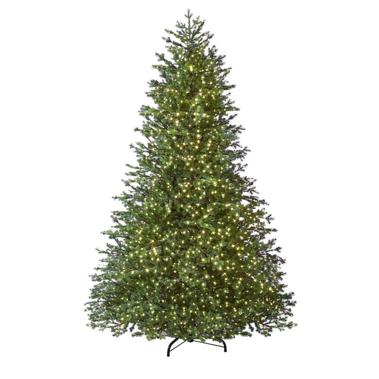 Home Decorators Collection 9 ft Elegant Grand Fir LED Pre-Lit Artificial Christmas Tree with ...