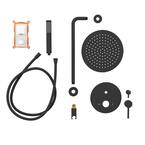 2-Spray Patterns with 2.5 GPM 10 in. Wall Mount Dual Shower Heads and ...