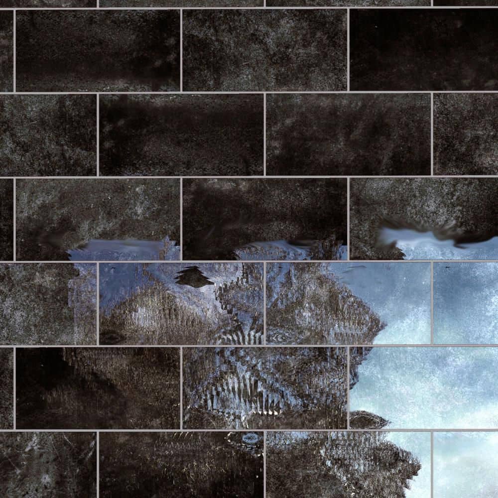 Merola Tile Camden Nero 4 in. x 8 in. Ceramic Wall Tile (11.5 sq. ft ...