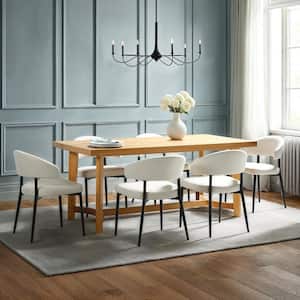 Walker Edison Furniture Company Nash 7-Piece Oval White Oak MDF Top ...